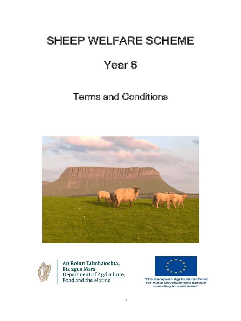 Fillable Online SHEEP WELFARE SCHEME Year 6 - assets.gov.ie Fax Email ...