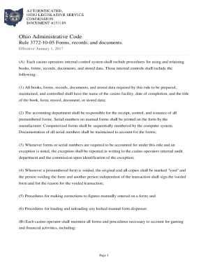 Fillable Online codes ohio Ohio Administrative Code Rule 3772-10-05 ...