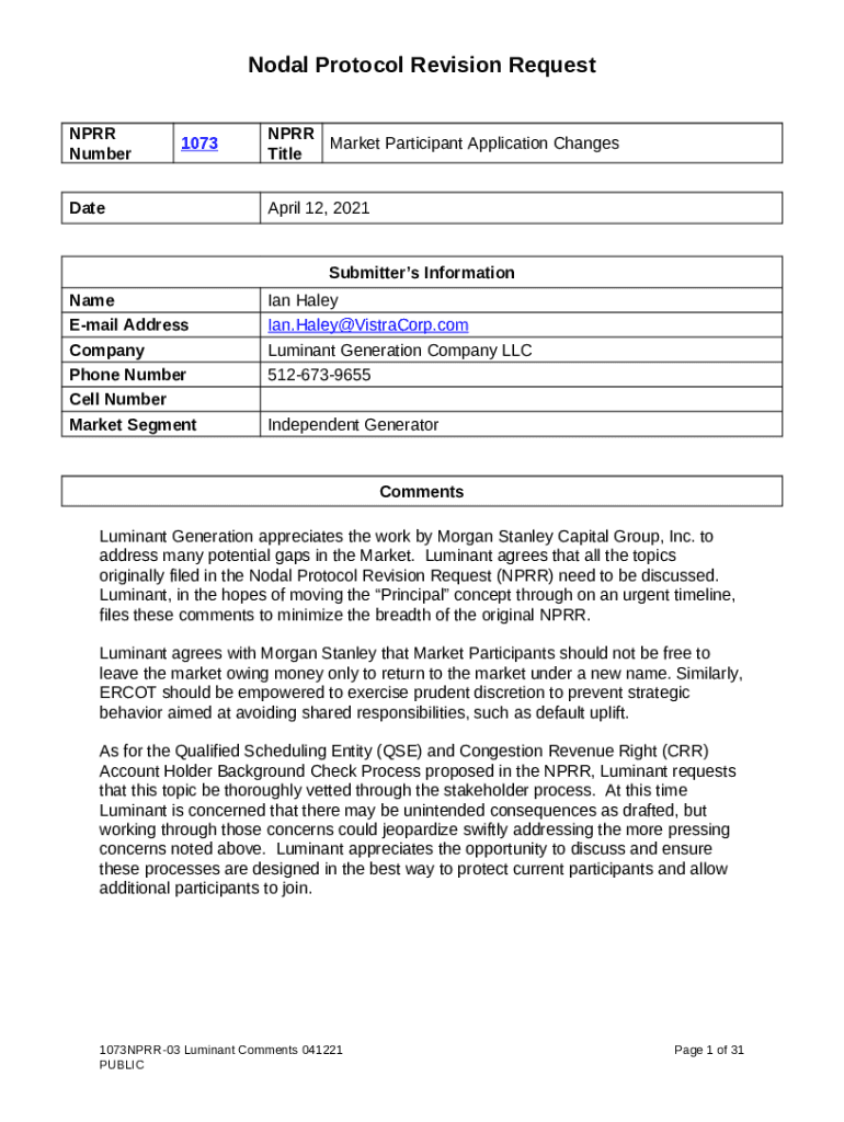 Protocols Workshop - ercot.com Doc Template | pdfFiller