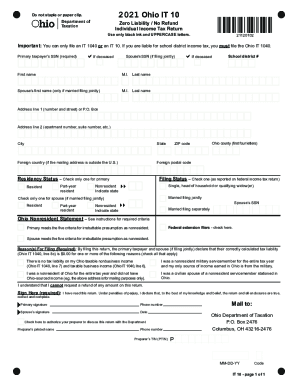 Fillable Online tax ohio Do not staple or paper clip. 2021 Ohio SD 100 ...