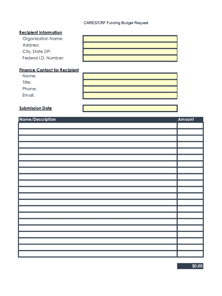 Fillable Online Fillable Online The CARES Act, CRF Fund Reimbursement ... Fax Email Print ...