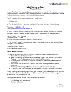 Fillable Online Transparency notice template Fax Email Print - pdfFiller