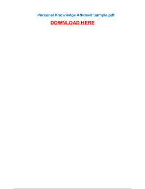 Fillable Online Affidavit Of Personal Knowledge Sample - US Legal Forms ...