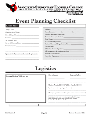 Fillable Online How to Plan an Event: Event Plan Steps, Tips and ...