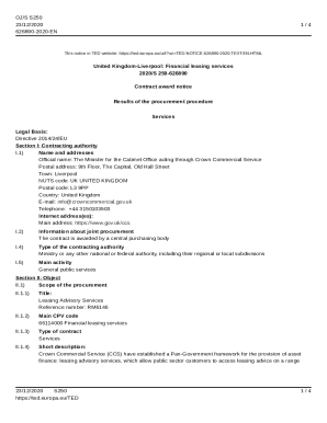 Fillable Online TED home - TED Tenders Electronic Daily - Europa Fax ...