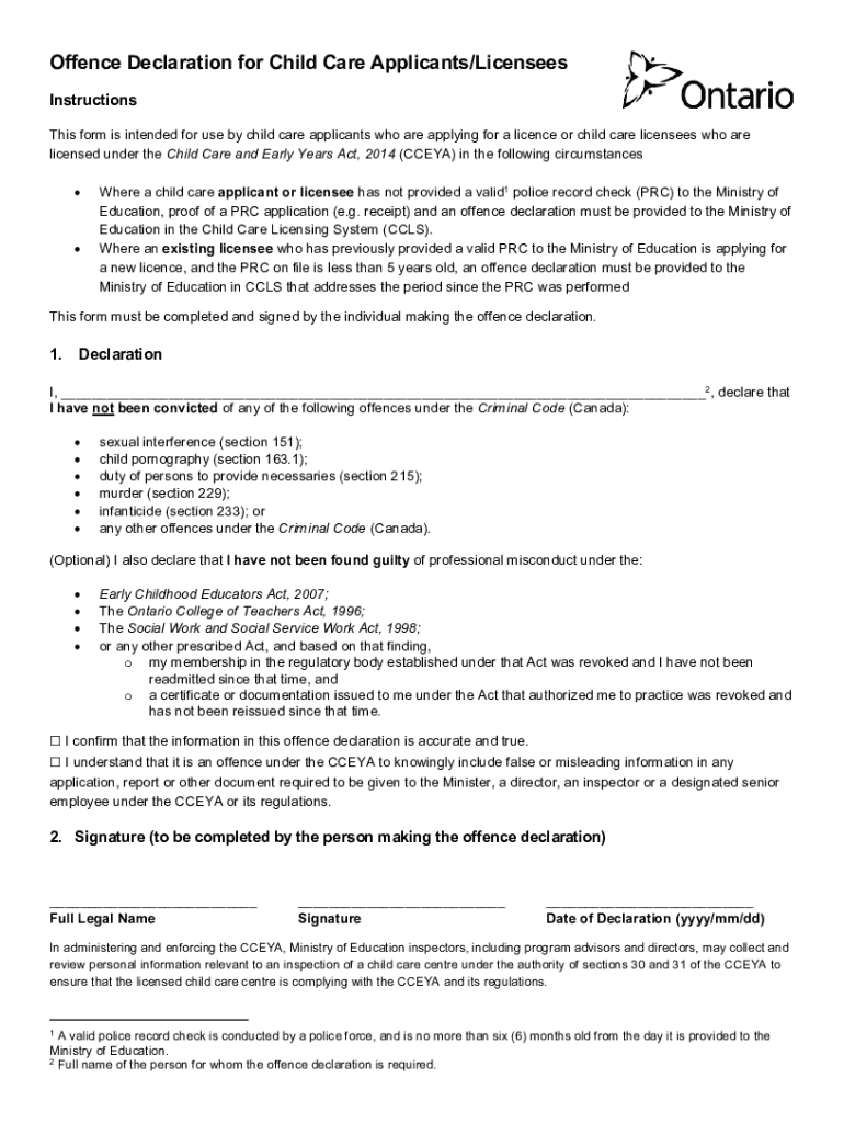 Fillable Online Child care licensing forms california Fax Email Print ...
