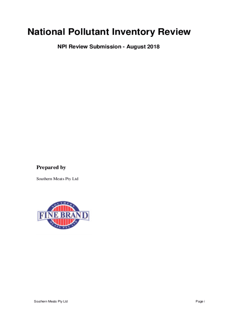 Fillable Online Review of the National Pollutant Inventory (NPI) Fax ...