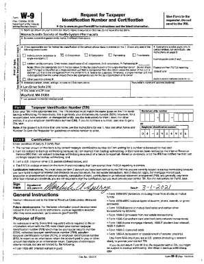Fillable Online Form W-9 (Rev. October 2018) - buffalocounty.ne.gov Fax ...