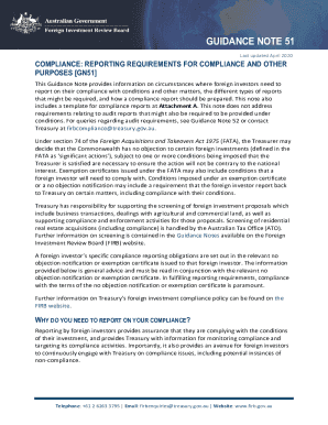 Fillable Online Guidance Note 51: Compliance - reporting requirements ...