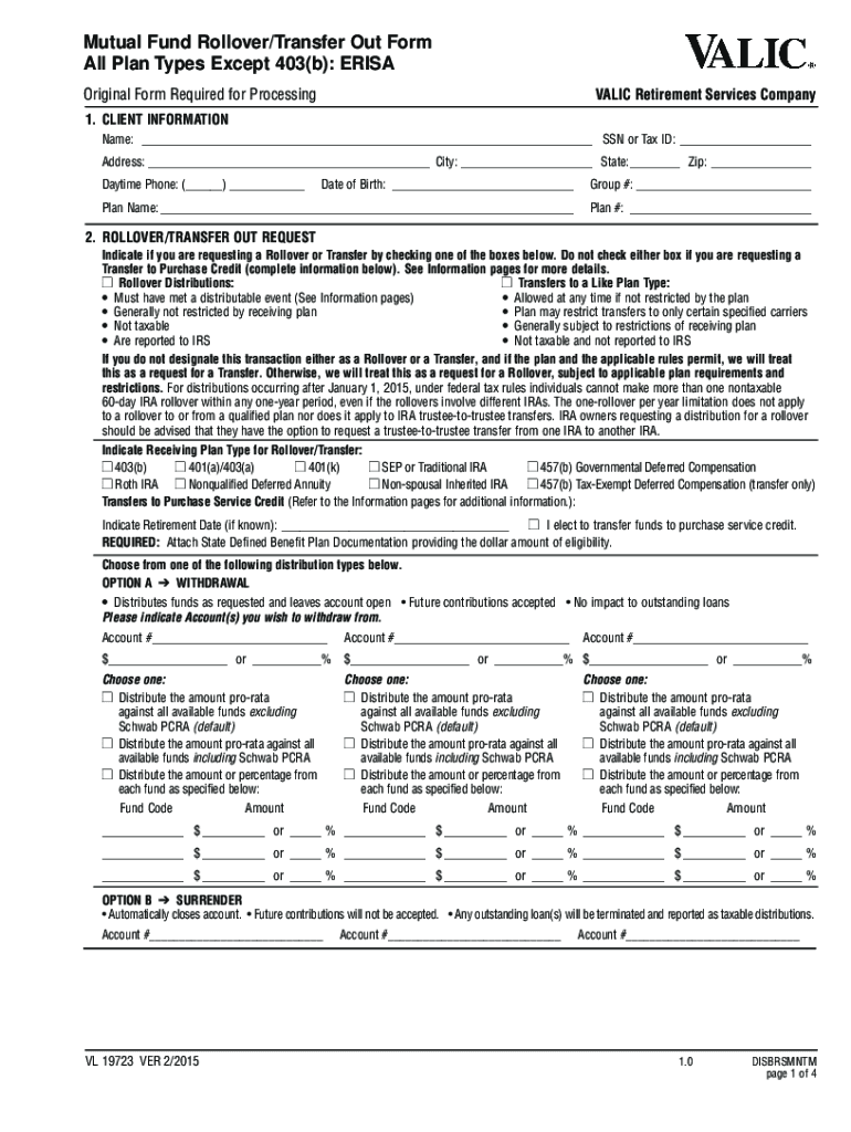 Fillable Online Get the free how fill out valic transfer rollover out ...