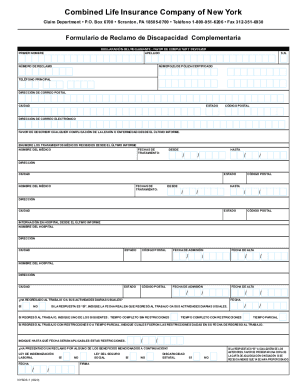 Fillable Online Combined life insurance claim forms ny Fax Email Print ...