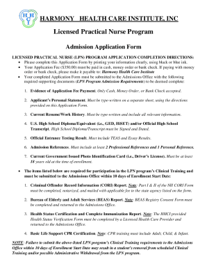 Fillable Online Fillable Online Practical Nursing Program Application ...