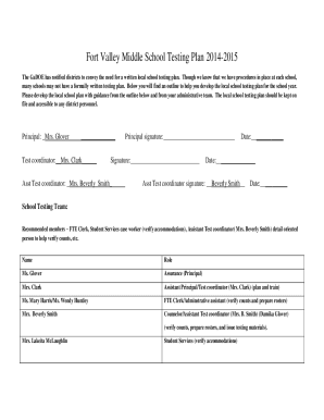 Fillable Online Middle School Daily Custodian Checklist - Free PDF File ...