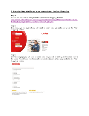 Fillable Online A Step-by-Step Guide on how to use Coles Online ...