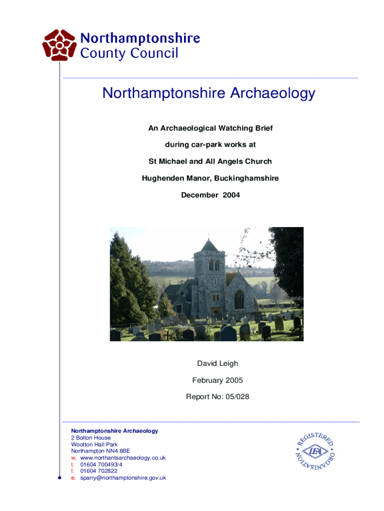 Fillable Online Northamptonshire Archaeological Society: Fieldwork ...