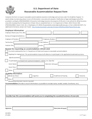 Fillable Online PDF DS-5053 Reasonable Accommodation Request Form ...