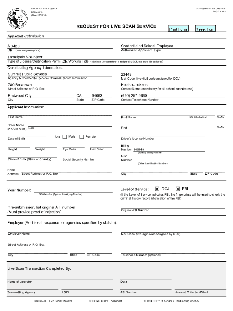 Fillable Online Fillable Online Get the BCIA 8016, Request for Live ...