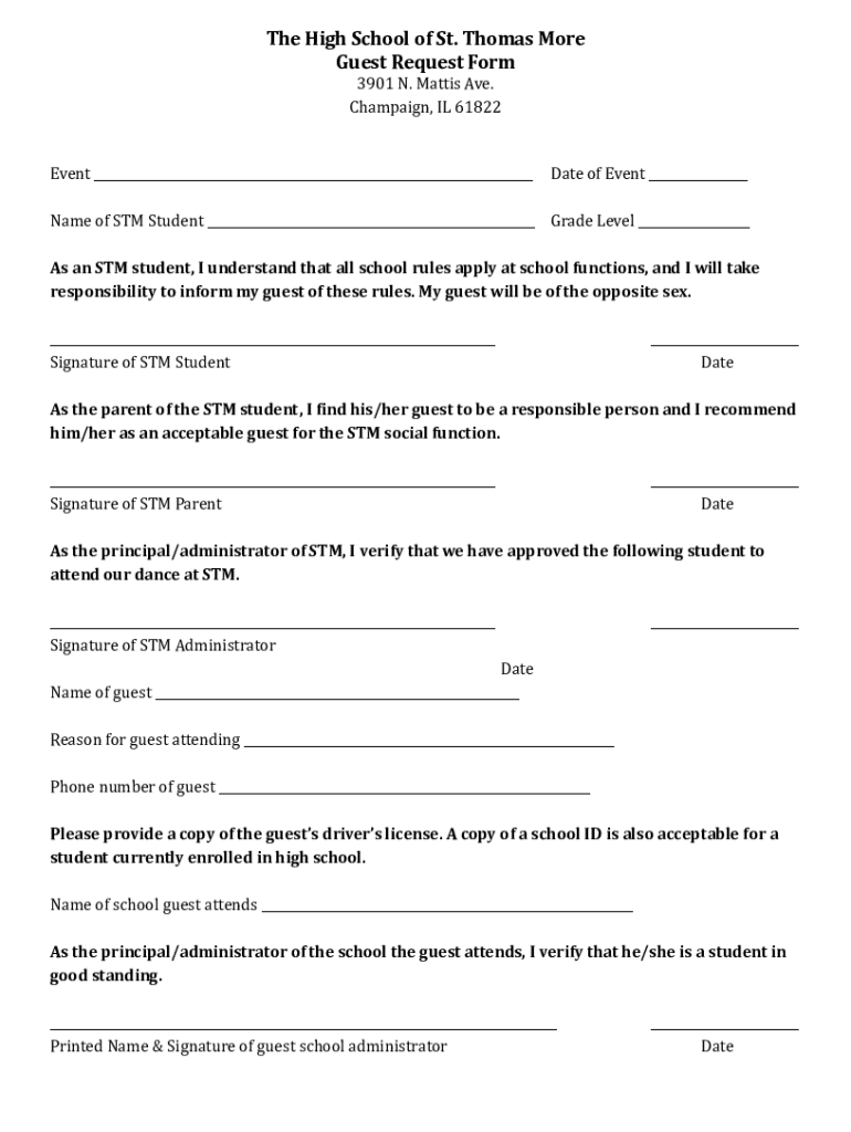 Fillable Online Guest Request Form Fax Email Print - pdfFiller