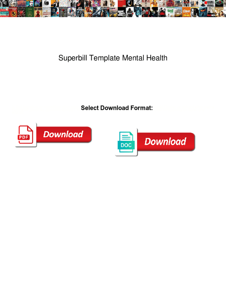 Fillable Online Superbill Template Mental Health Superbill Template 