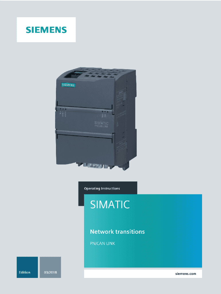 Fillable Online Fillable Online SIMATIC PN/CAN LINK. Operating ... Fax ...
