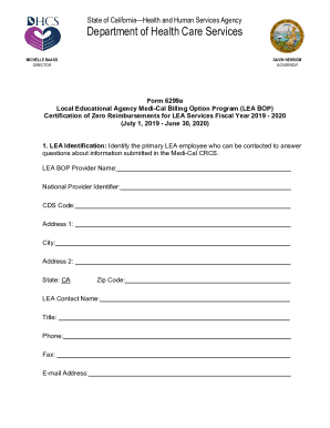 Fillable Online 19-20 Certification Of Zero Reimbursement Form Fax ...