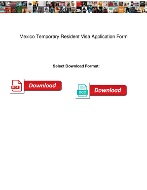 Fillable Online Mexico Temporary Resident Visa Application Form. Mexico ...