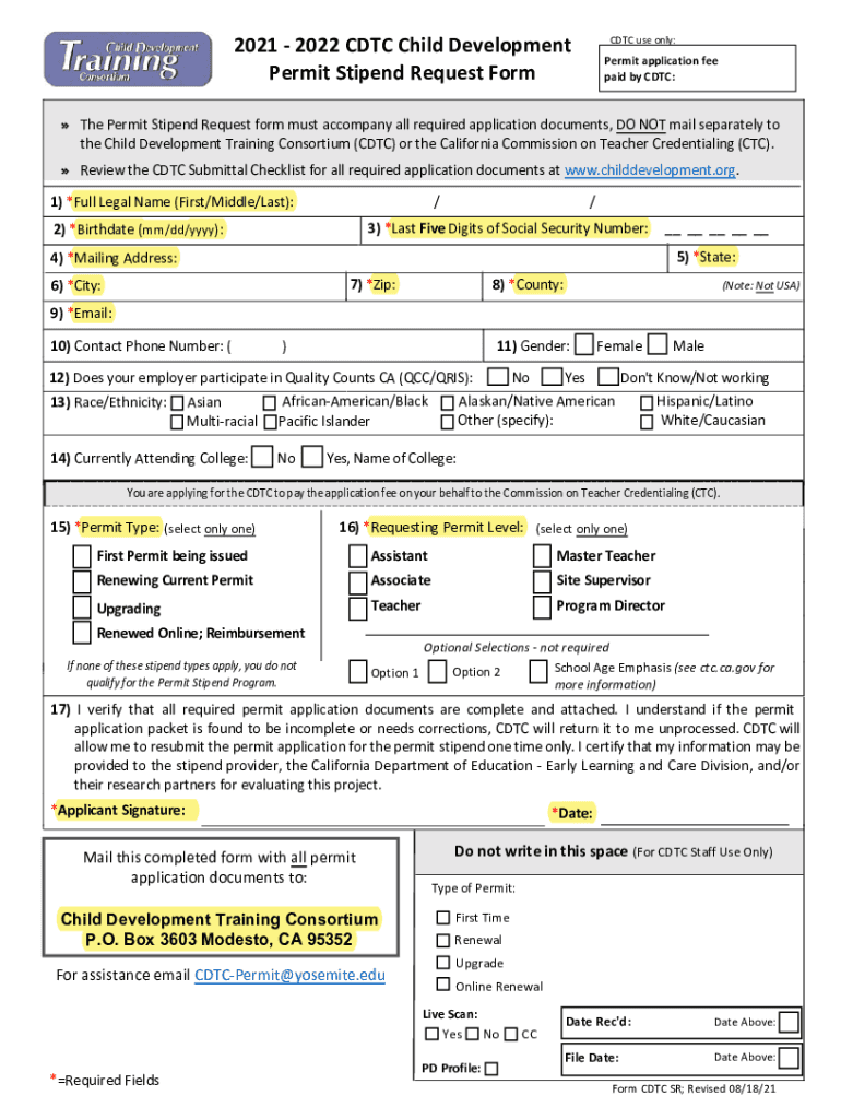 Fillable Online Renewal (Online) - Child Development Training ...