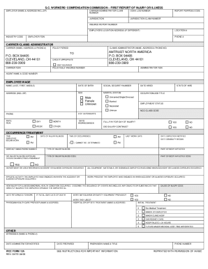 Fillable Online South Carolina Worker's Compensation Claim Kit ...