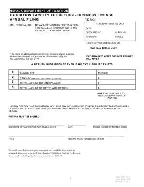 Fillable Online Fillable Online tax state nv NEVADA DEPARTMENT OF ...