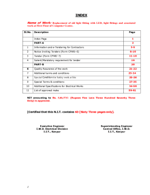 Fillable Online Notice inviting tender Fax Email Print - pdfFiller
