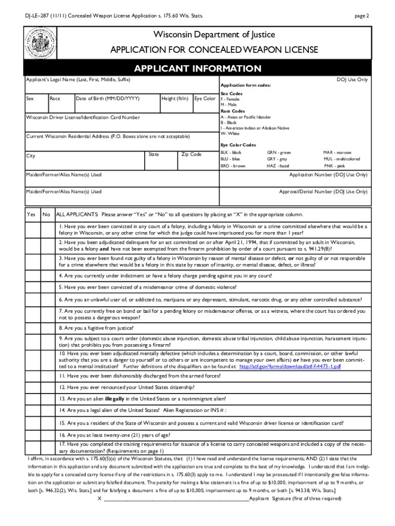 Fillable Online Fillable Online Concealed-carry-application-1 ...