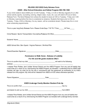 Fillable Online ASES - After School Education and Safety Program Fax ...