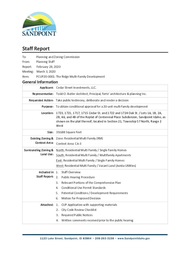 Fillable Online PLANNING COMMISSION STAFFREPORT TO: Honorable Chair ... Fax Email Print - pdfFiller