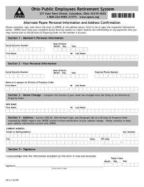 Fillable Online OHIO PUBLIC EMPLOYEES RETIREMENT SYSTEM 277 EAST TOWN ...