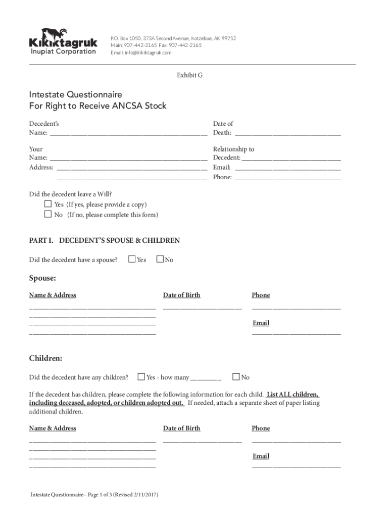 Fillable Online Fillable Online Affidavit Distribution of Stock from ...