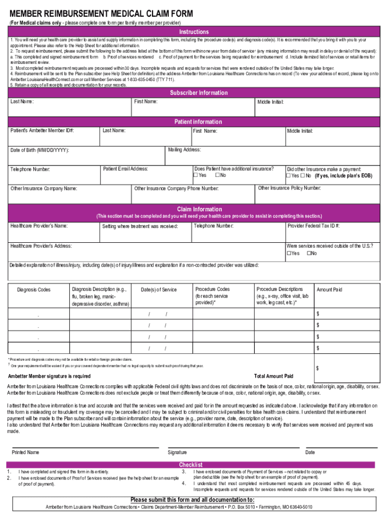 Fillable Online ambetter.homestatehealth.comcontentdamMEMBER ...