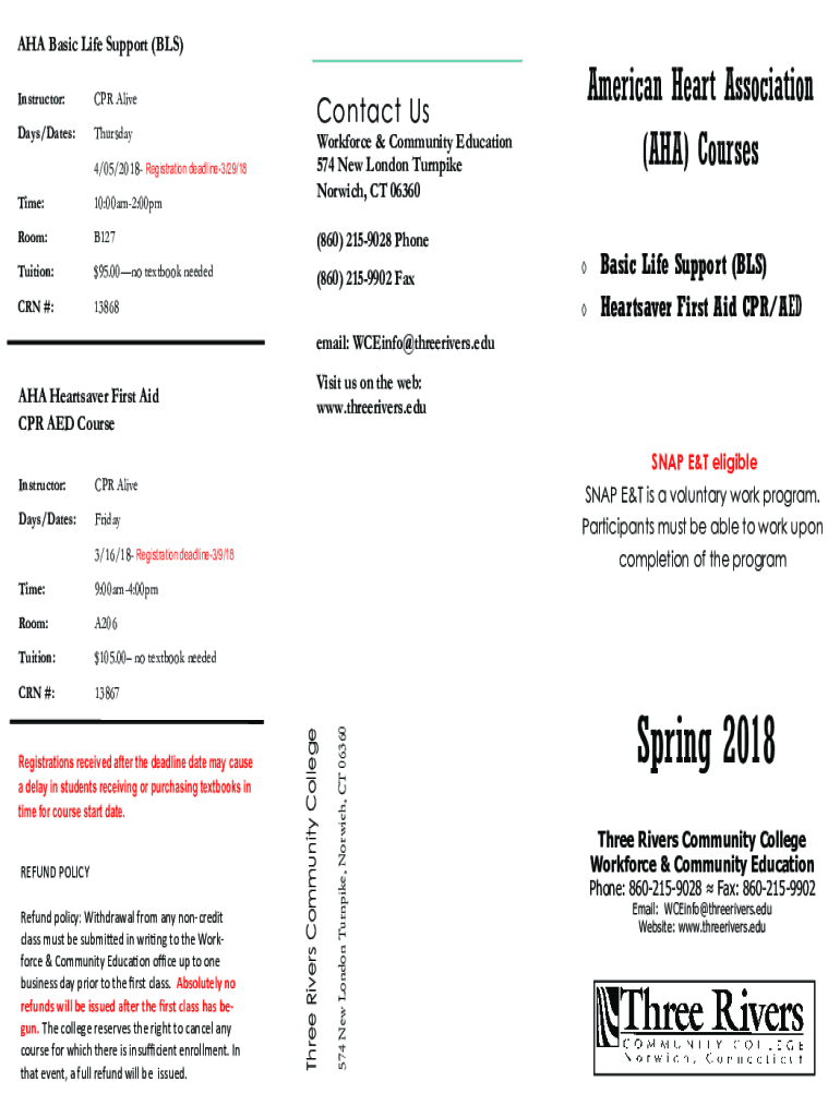 Fillable Online AHA Basic Life Support (BLS) American Heart Association ...