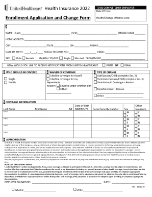 Fillable Online Get the free Benefits Enrollment Application/Change Form ... Fax Email Print ...