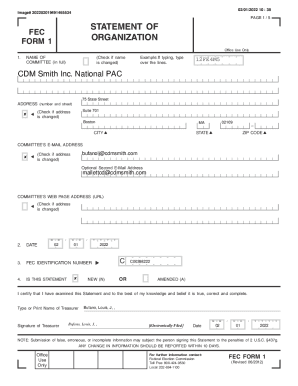 Fillable Online docquery.fec.gov pdf 534STATEMENT OF FEC FORM 1 ...