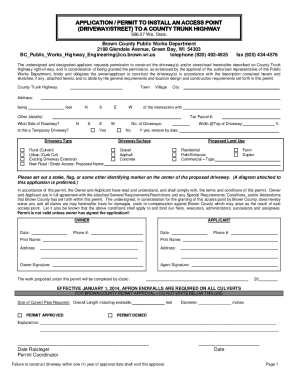 Fillable Online APPLICATION / PERMIT TO INSTALL AN ACCESS POINT ...