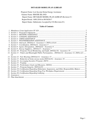 Fillable Online DETAILED MODEL PLAN (LIHEAP) - RI DHS Fax Email Print ...