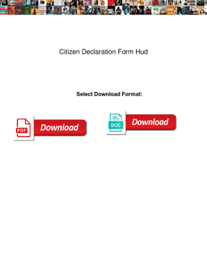 Fillable Online Citizen Declaration Form Hud. Citizen Declaration Form ...