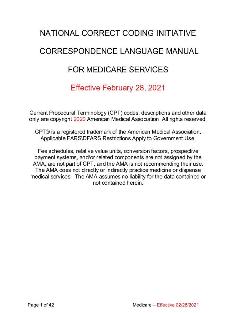 Fillable Online www.cms.govfilesdocumentCorrespondence Language Manual ...