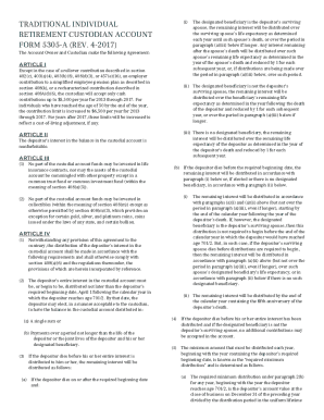 Fillable Online traditional individual retirement custodian account ...