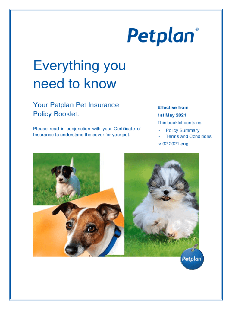 Fillable Online Everything you need to know - Pet insurance from the UK ...
