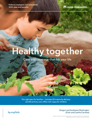 Fillable Online healthplans kaiserpermanente FEDS Open enrollment ...