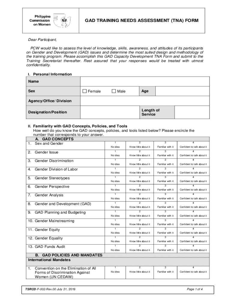 Fillable Online GAD TNA Form.pdf - GAD TRAINING NEEDS ASSESSMENT(TNA ...