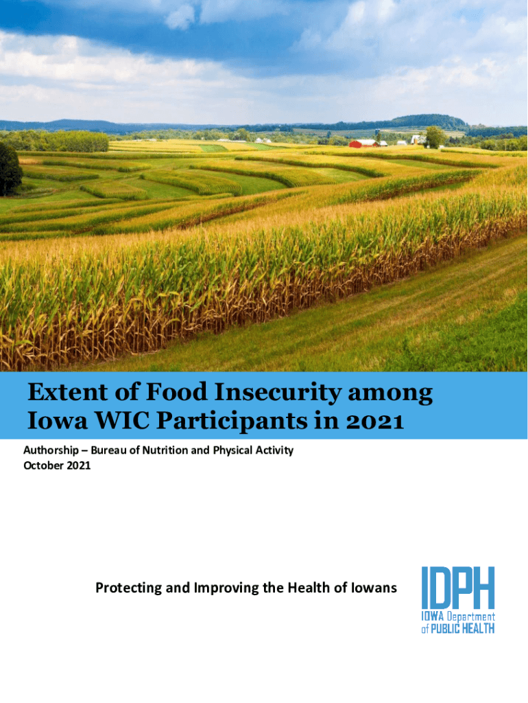 Fillable Online Extent of Food Insecurity among Iowa WIC Participants ...