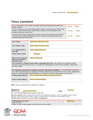 Transition statement consent 2. To share your childs transition ...