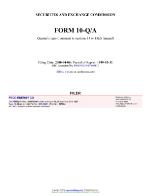 Fillable Online PECO ENERGY CO (Form. Accession Number Fax Email Print ...